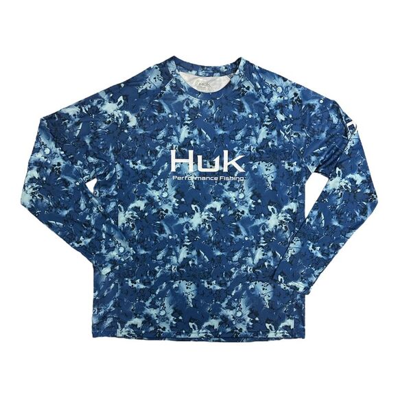 Huk | Shirts | Huk Mens Long Sleeve Upf 5 Pursuit Fin Flats Tech Crew ...